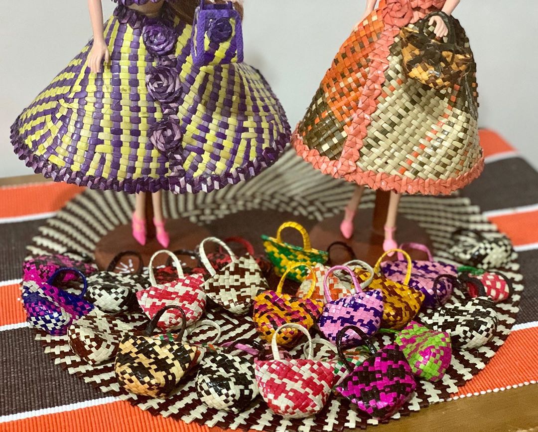 Beautiful dolls in handwoven sabutan dresses and accessories